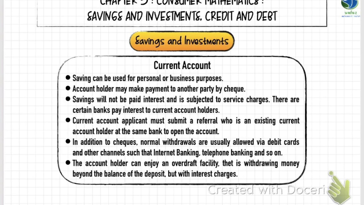 KSSM F3 Chapter 3 | Savings #cikgootube - YouTube