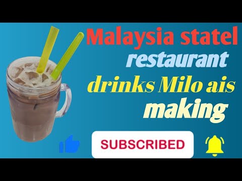 Malaysia 🇲🇾 Statel Restaurant 🍽️ Drinks 🍷🥂 Milo ais making 🍷 how to make Drinks Milo ais making ...