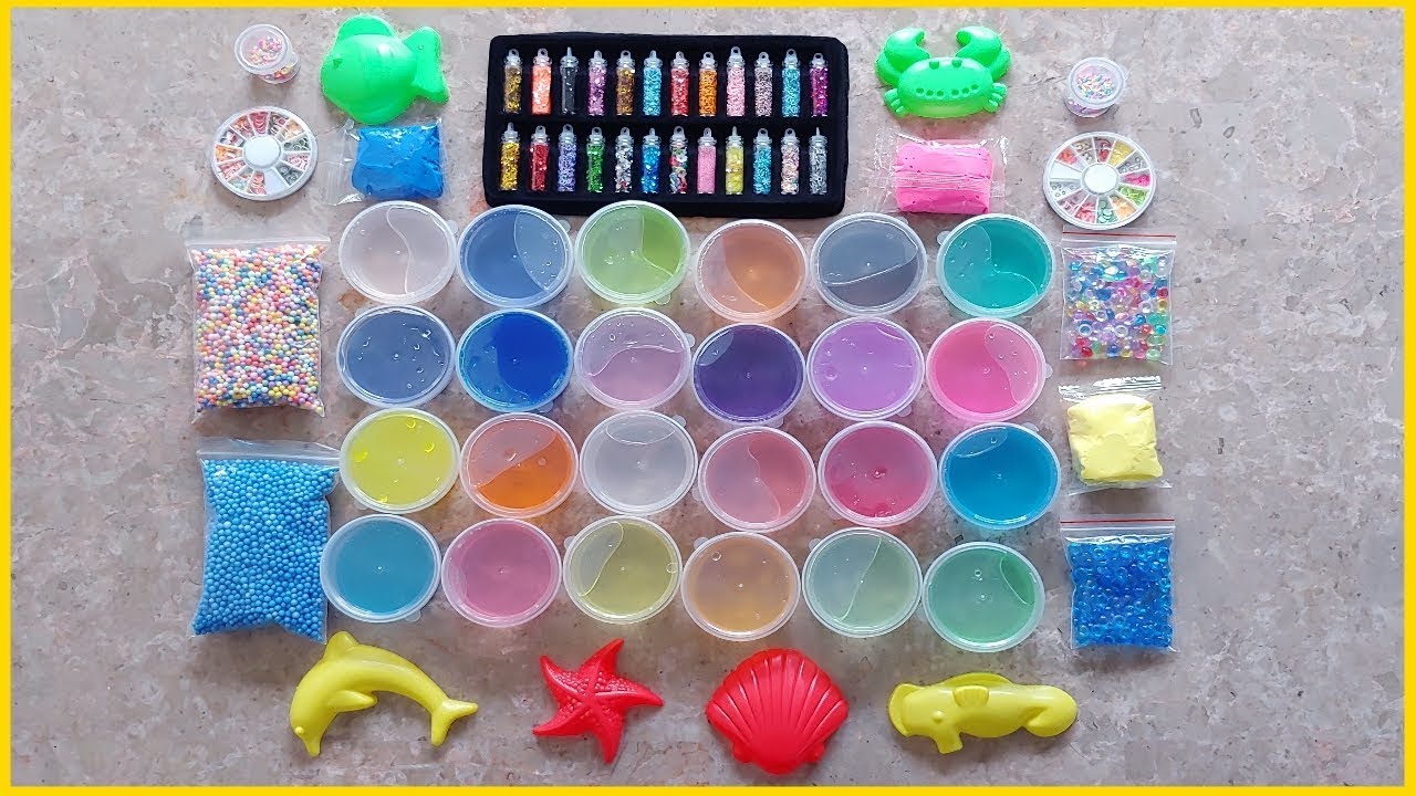 JELLY SLIME! *MIXING COLORFUL JELLY SLIME! - YouTube