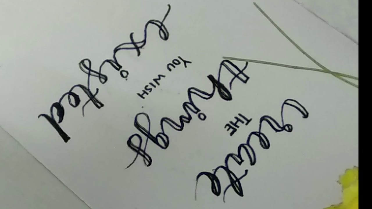 Calligraphy video - YouTube