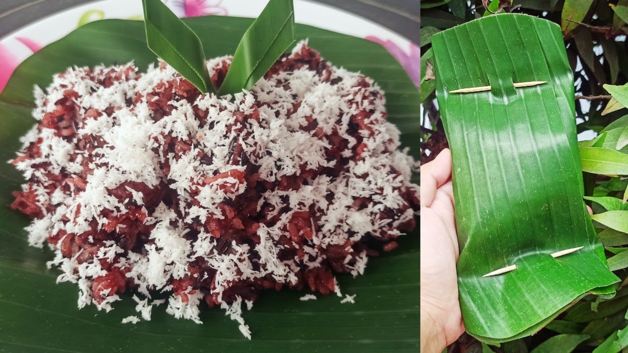 RESEP JADAH KETAN HITAM TOPPING KELAPA ALA PASAR - YouTube