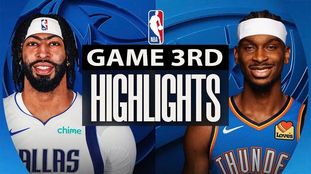 Oklahoma City Thunder Vs Dallas Mavericks Game 3RD Highlights - Dec 05 ...