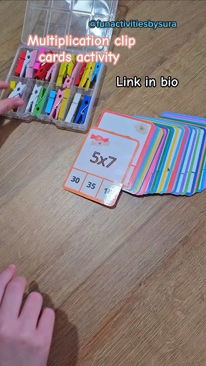 Multiplication clip cards activity #homeschoolingfun #maths # ...