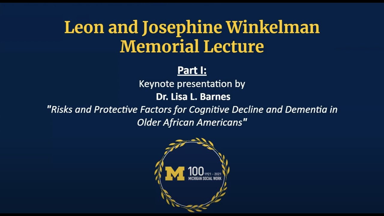 2021 Leon and Josephine Winkelman Memorial Virtual Lecture Part I - YouTube