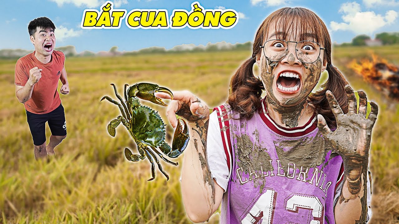 Thử Thách Lần Đầu Đi Bắt Cua Của Hà Sam - Catching crab in land ...