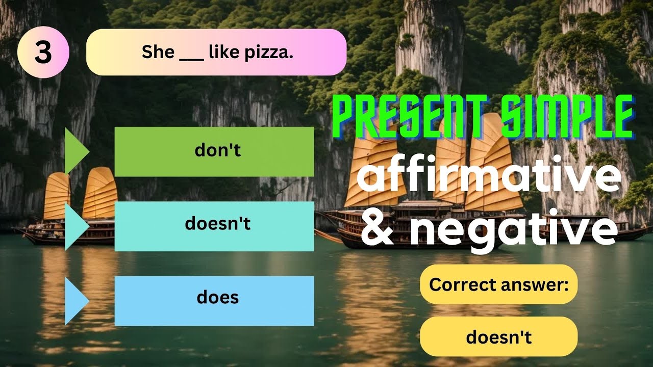 English 6 Unit 2 | Present simple quiz (affirmative & negative) - YouTube