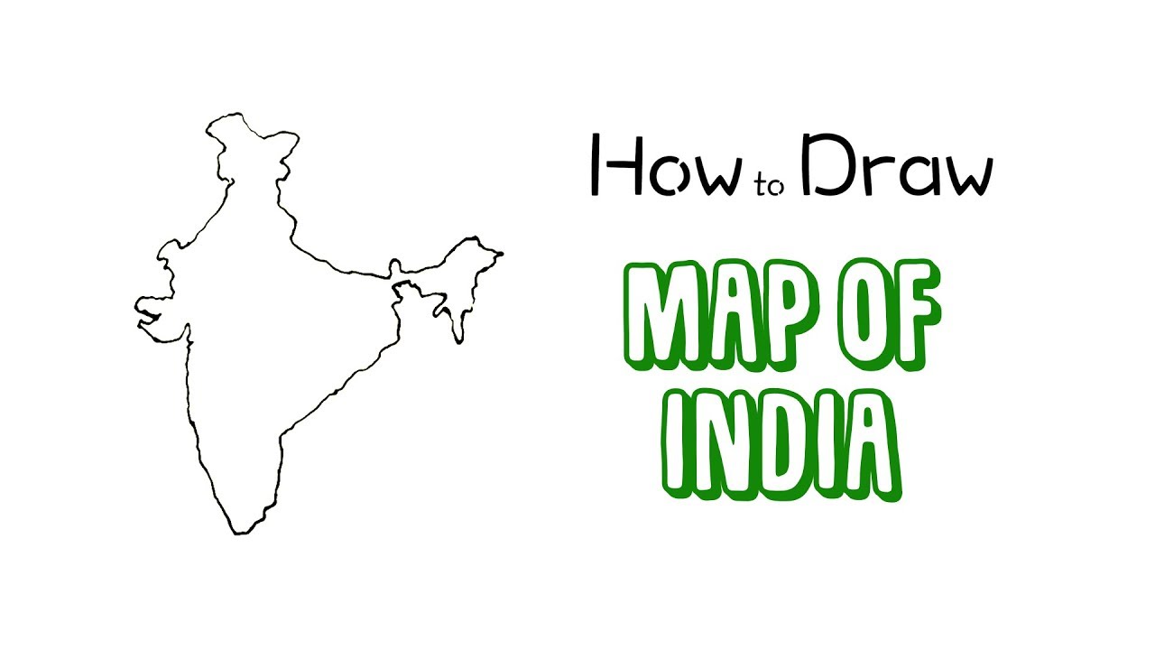How to Draw the Map of India - YouTube