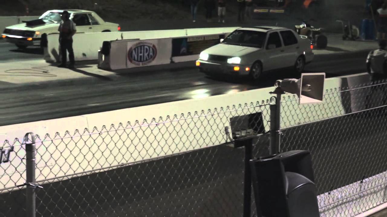 VRT W Jetta vs WRX, Mustang, Duster at the track - YouTube