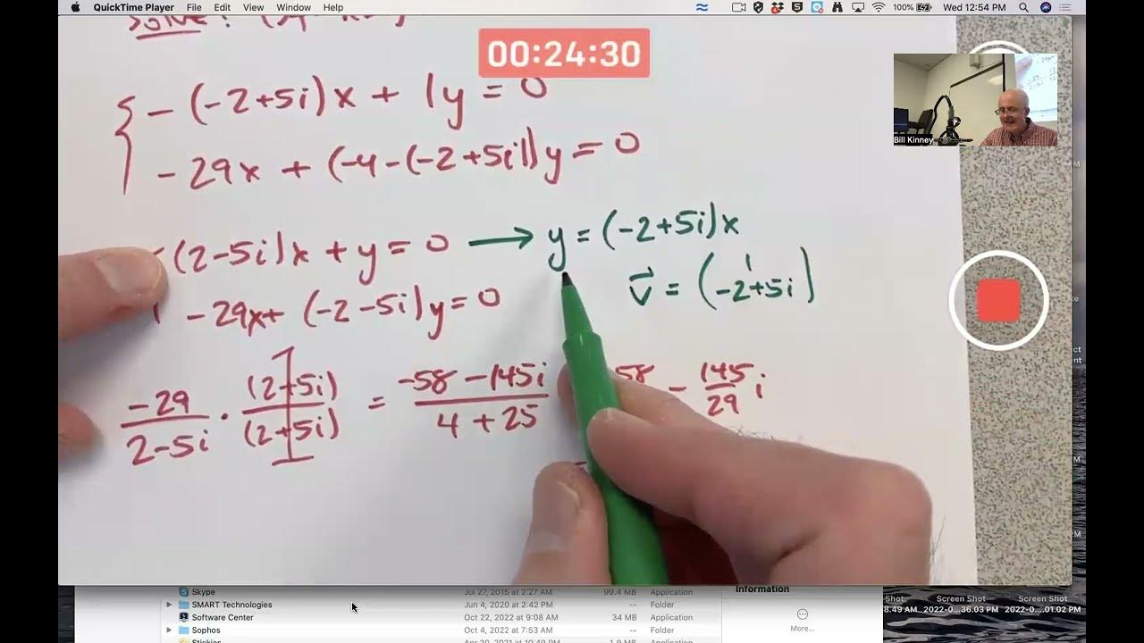 How to Create a Linear System w/ Complex Eigenvalues, Find General ...