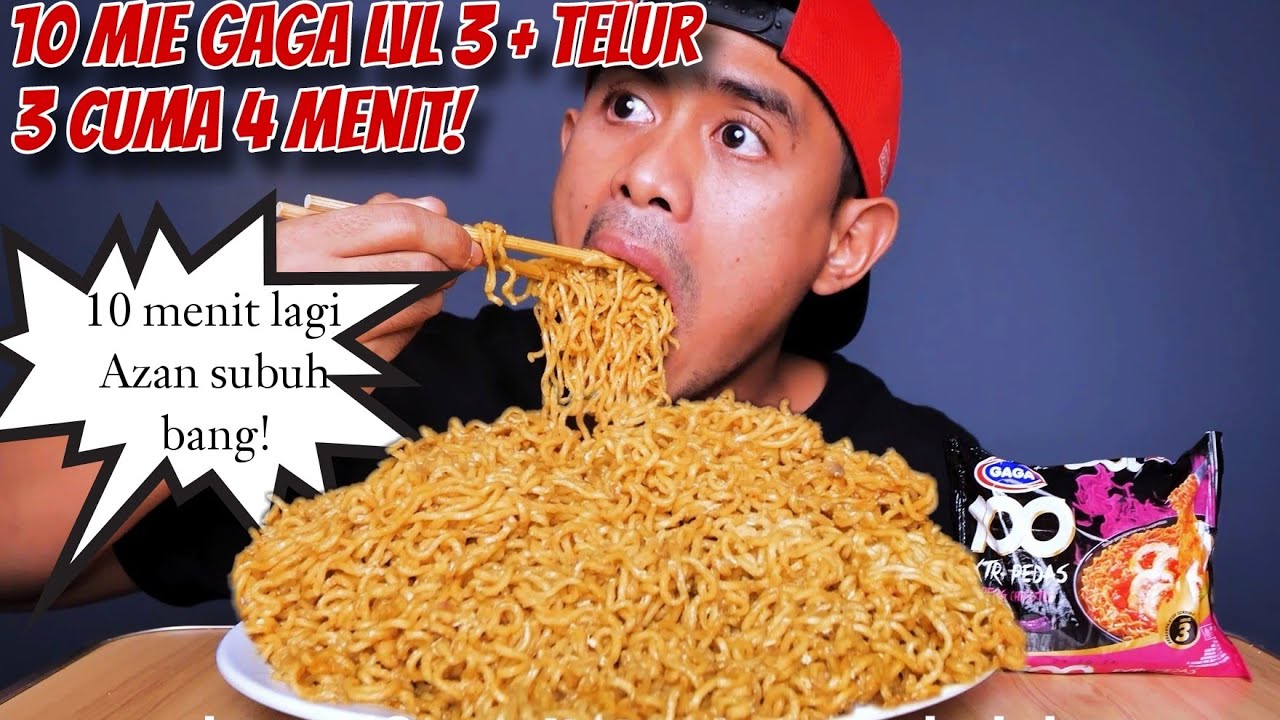 TANBOY KUN SAHUR MAKAN 10 MIE GAGA LVL3 CUMA 4 MENIT!! - YouTube