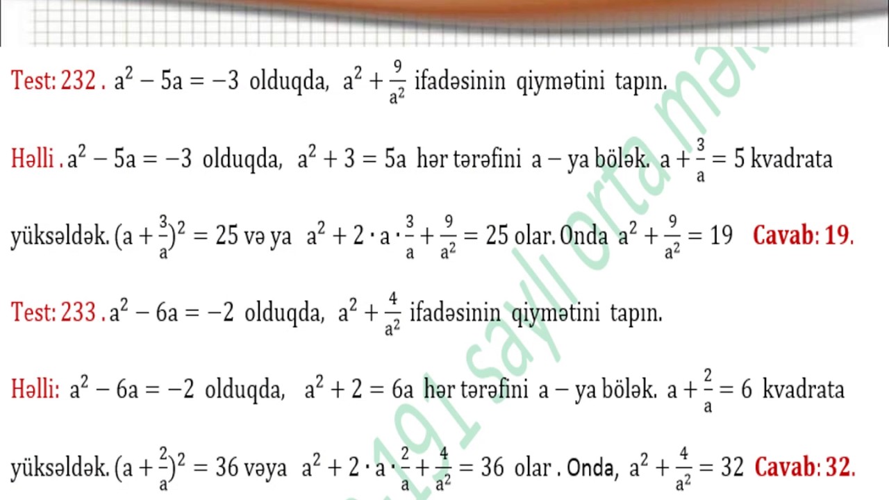 TQDK nın Rasional kəsrlər 207 253 ün həlli - YouTube