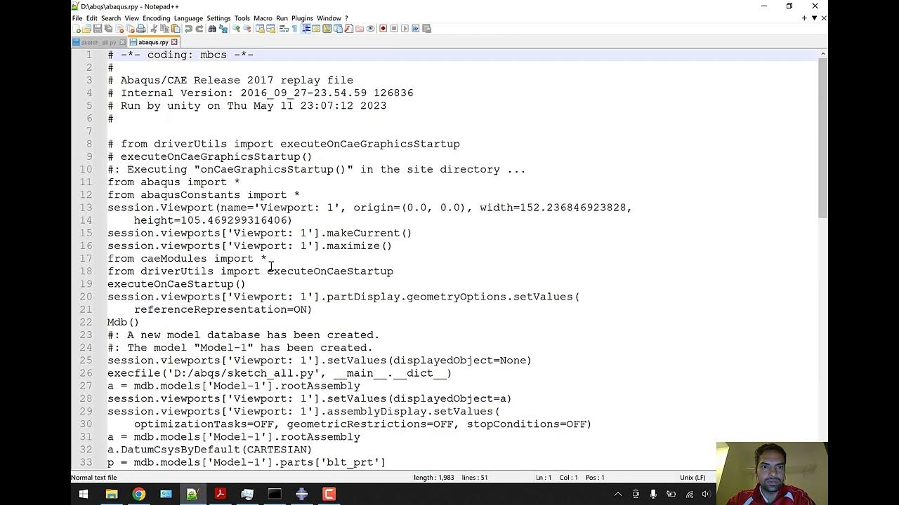 ABAQUS assembly from parts using Python scripting and Macro manager - YouTube