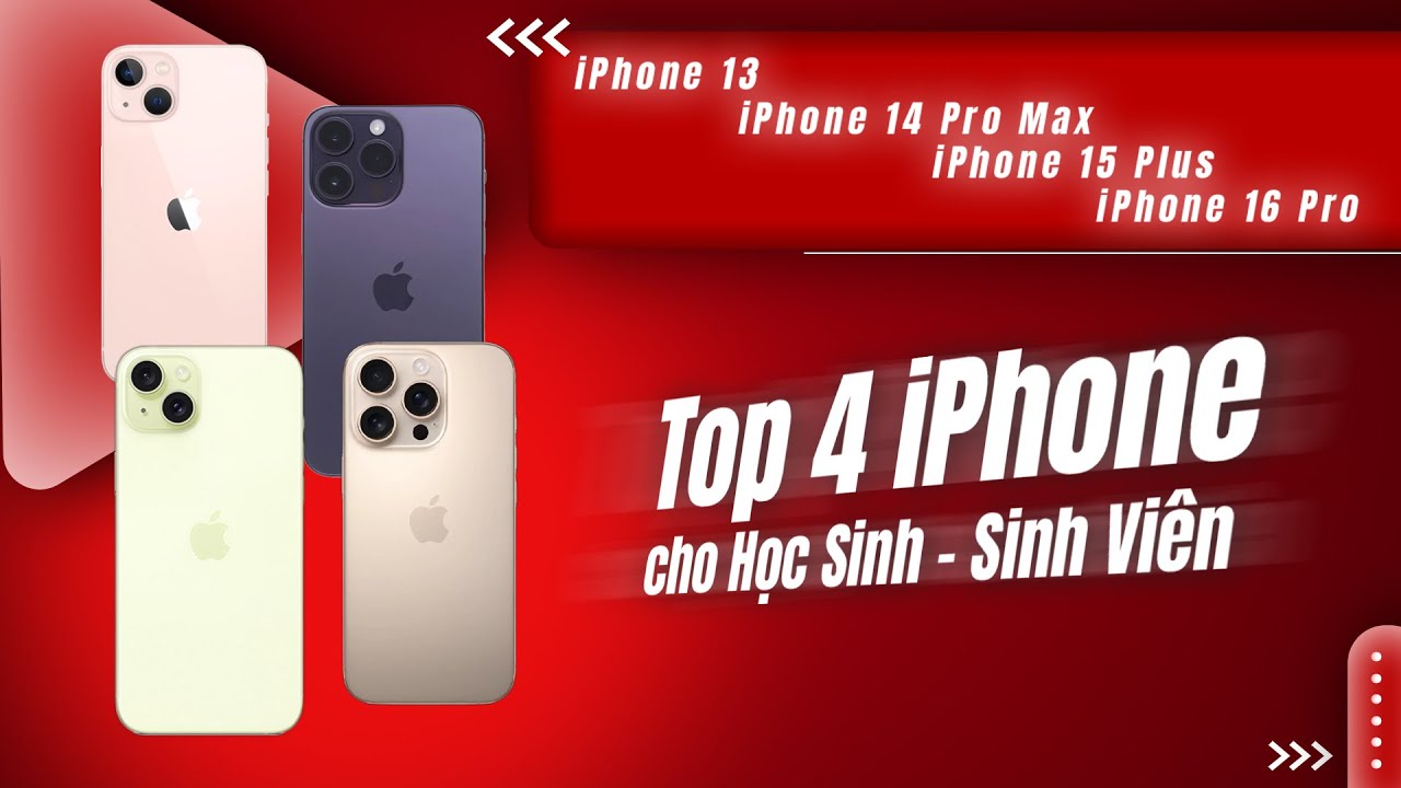 Top 4 iPhone đáng mua nhất nửa năm 2025 cho Học sinh - Sinh viên | CellphoneS - YouTube
