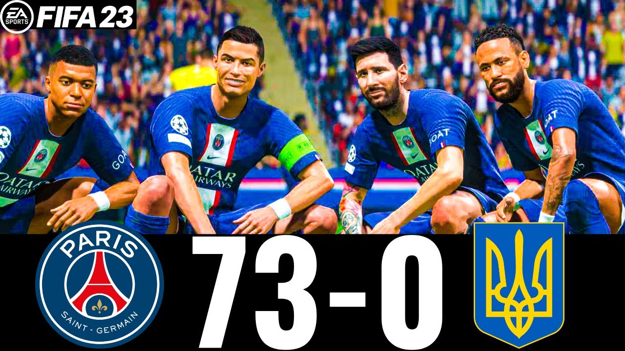 FIFA 23 - MESSI, RONALDO, MBAPPE, NEYMAR, ALL STARS - PSG 73-0 AL HILAL ...