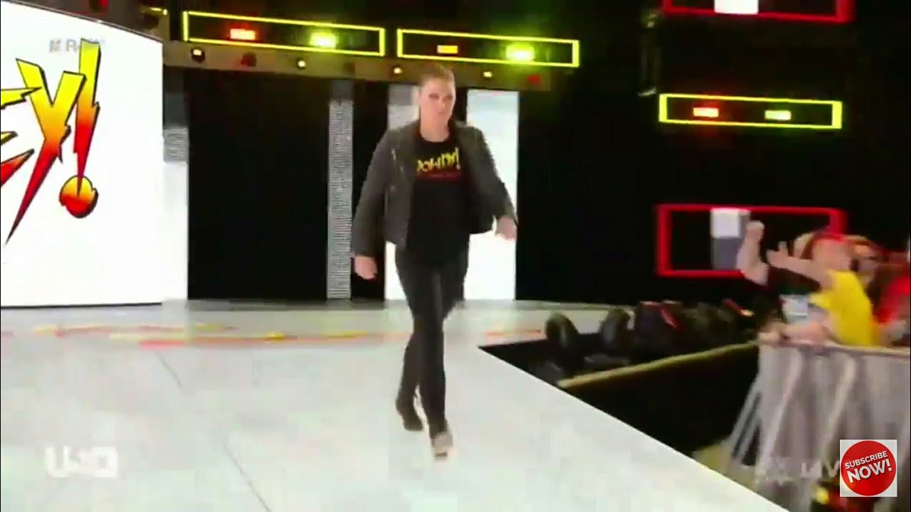 Rowdy Ronda Rousey Saves Natalya from the Absolution at Raw - YouTube