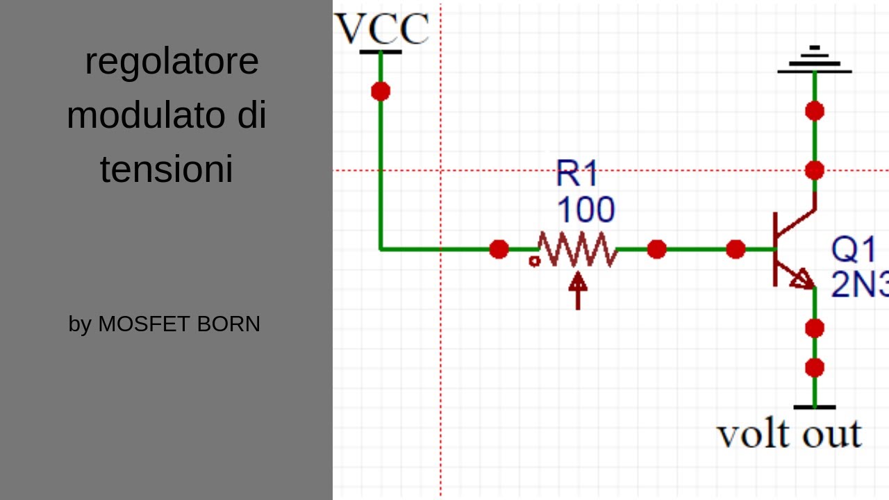 voltage regulator with pn2222A npn transistor - YouTube