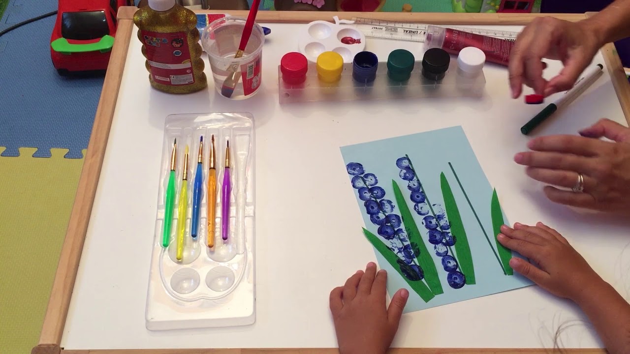 Painting Hyacinth Flowers - Kids Creativity Lesson - YouTube