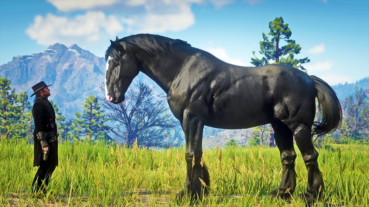 Low Honor John Marston Steals the Huge Shire Horse in Valentine | RDR2 ...