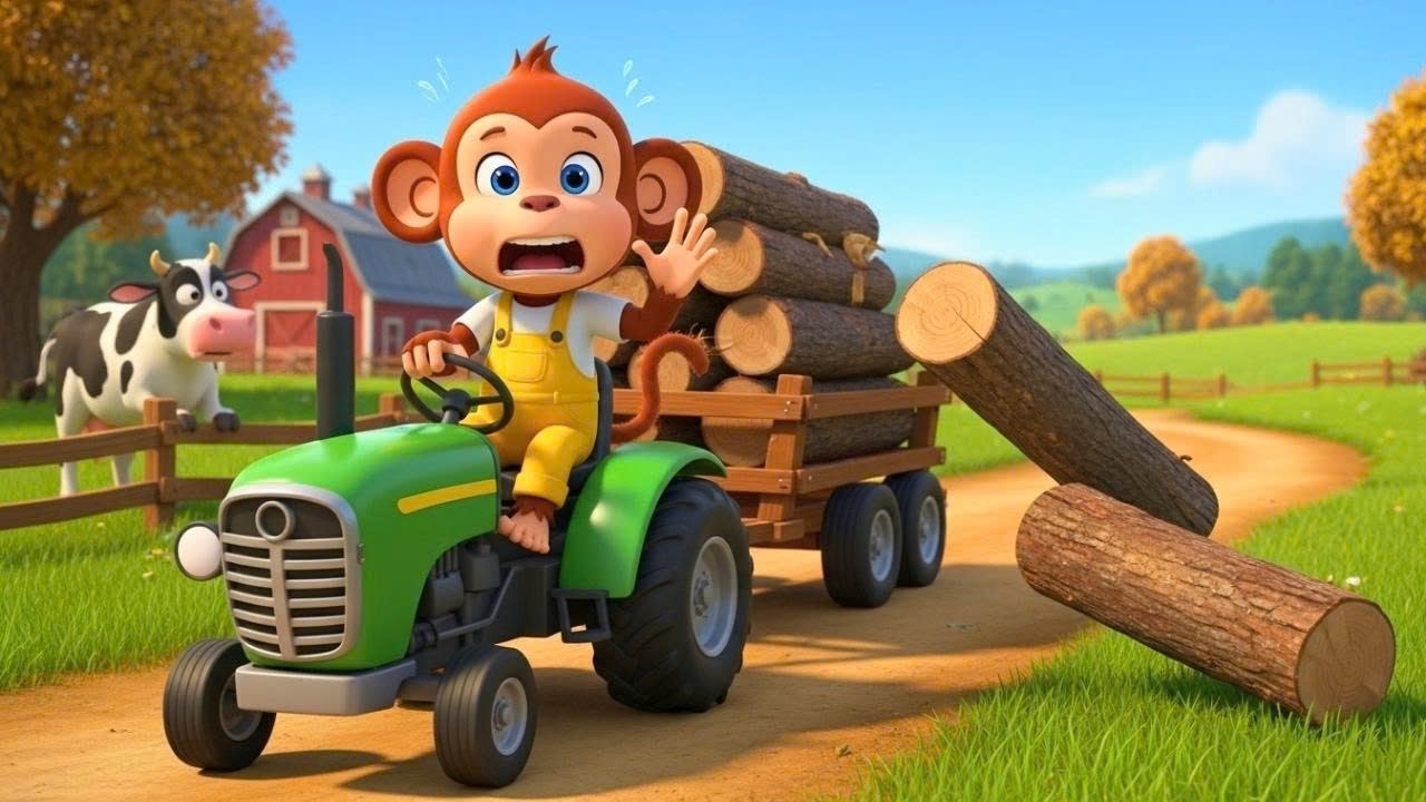 Monkey Farmer Builds New Fence and Feeds the Cows - Daily Farm Work ...