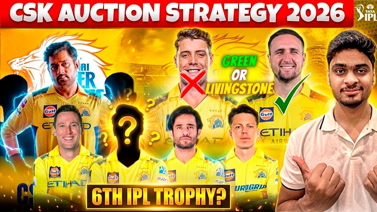 CSK Auction Strategy 2026🔥DHONI Pick GREEN or LIVINGSTONE ? CSK ...