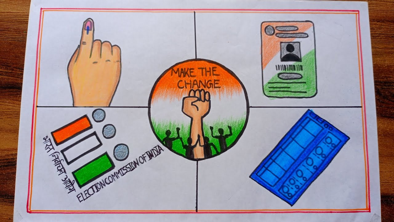 Voters Awareness Drawing। Voters Day Poster। National Voter Day Drawing ...