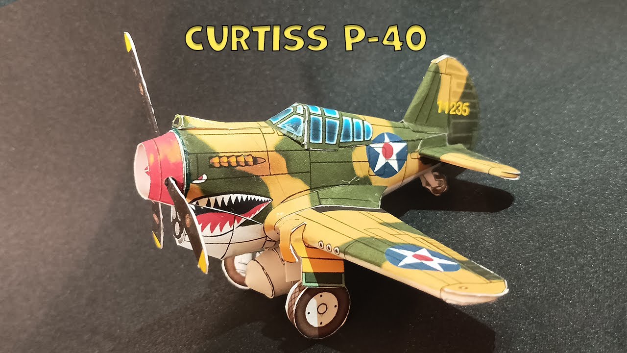 Curtiss P-40 Paper Model | How to Make a Paper Airplane Model | Paper ...