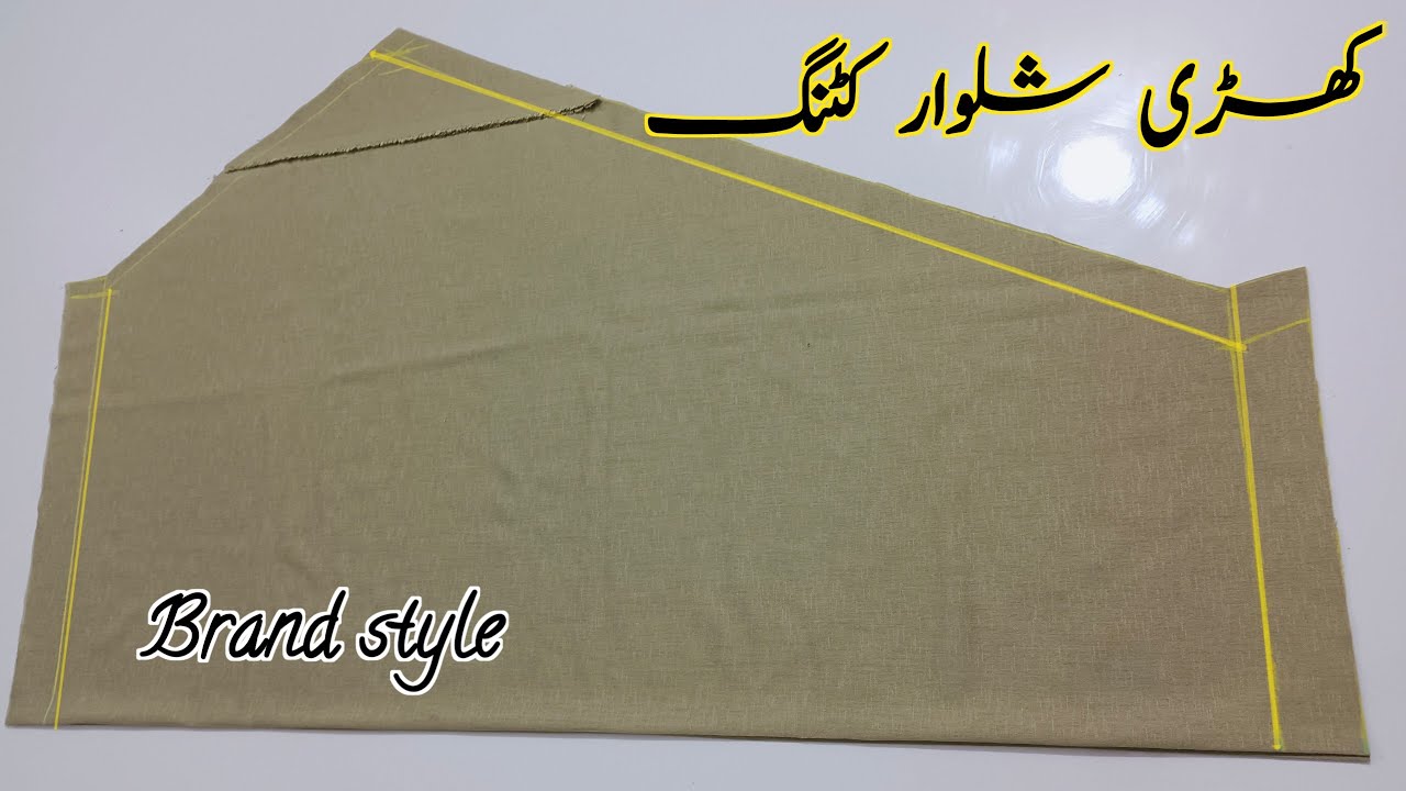 Pakistani Khari shalwar cutting and stitching by nisa libas maker - YouTube