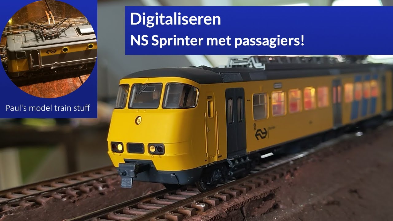 Digitaliseren: NS Sprinter met passagiers van Fleischmann - YouTube
