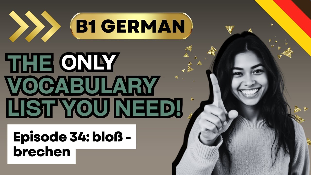 Learn German Faster: B1 Vocabulary with English Examples! - YouTube