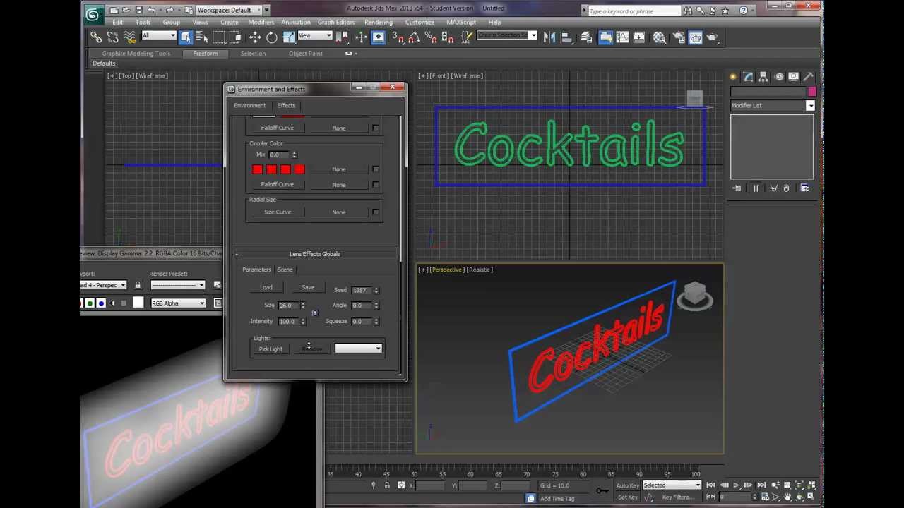 Glow Effect 3DS Max - YouTube