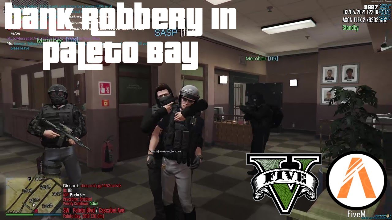 Gta 5 Roleplay Funny Moments bank robbery in paleto Bay SODOJ #4 - YouTube
