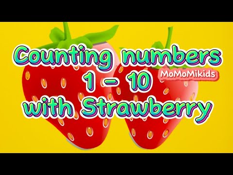 Counting numbers 1 to 10 with strawberry | Learn numbers 1| Numbers ...