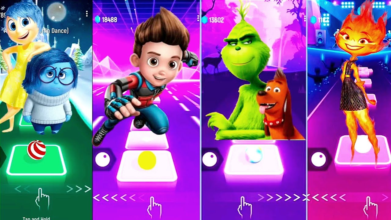Inside Out vs PAW Patrol vs the Grinch vs Ember Elemental - YouTube