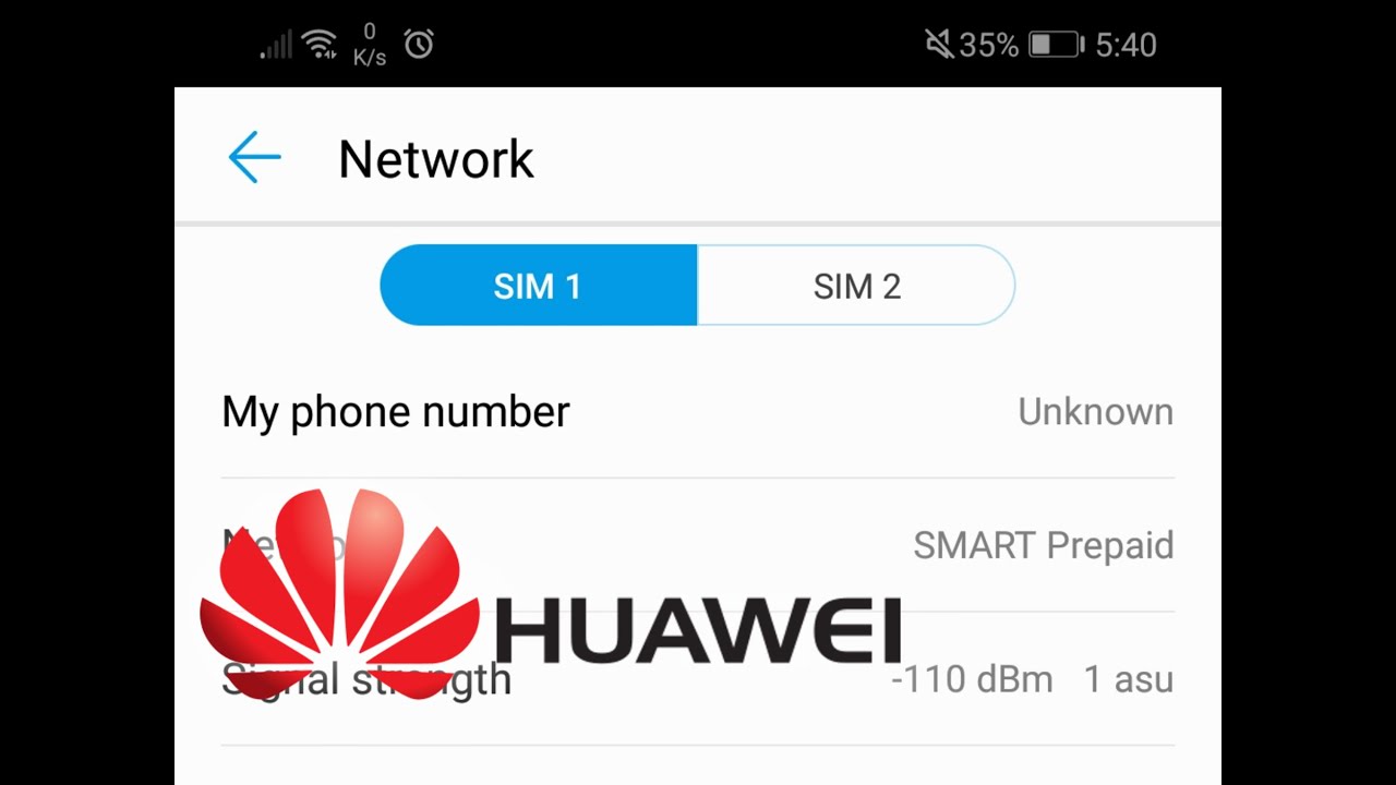 Sim card / Phone number unknown FIXED 100% - Huawei - YouTube