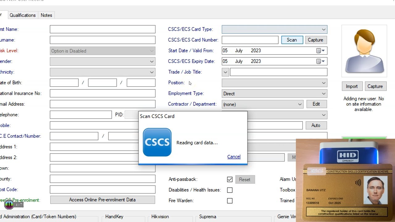 Scanning CSCS cards directly in BreeCS v4.10 - YouTube