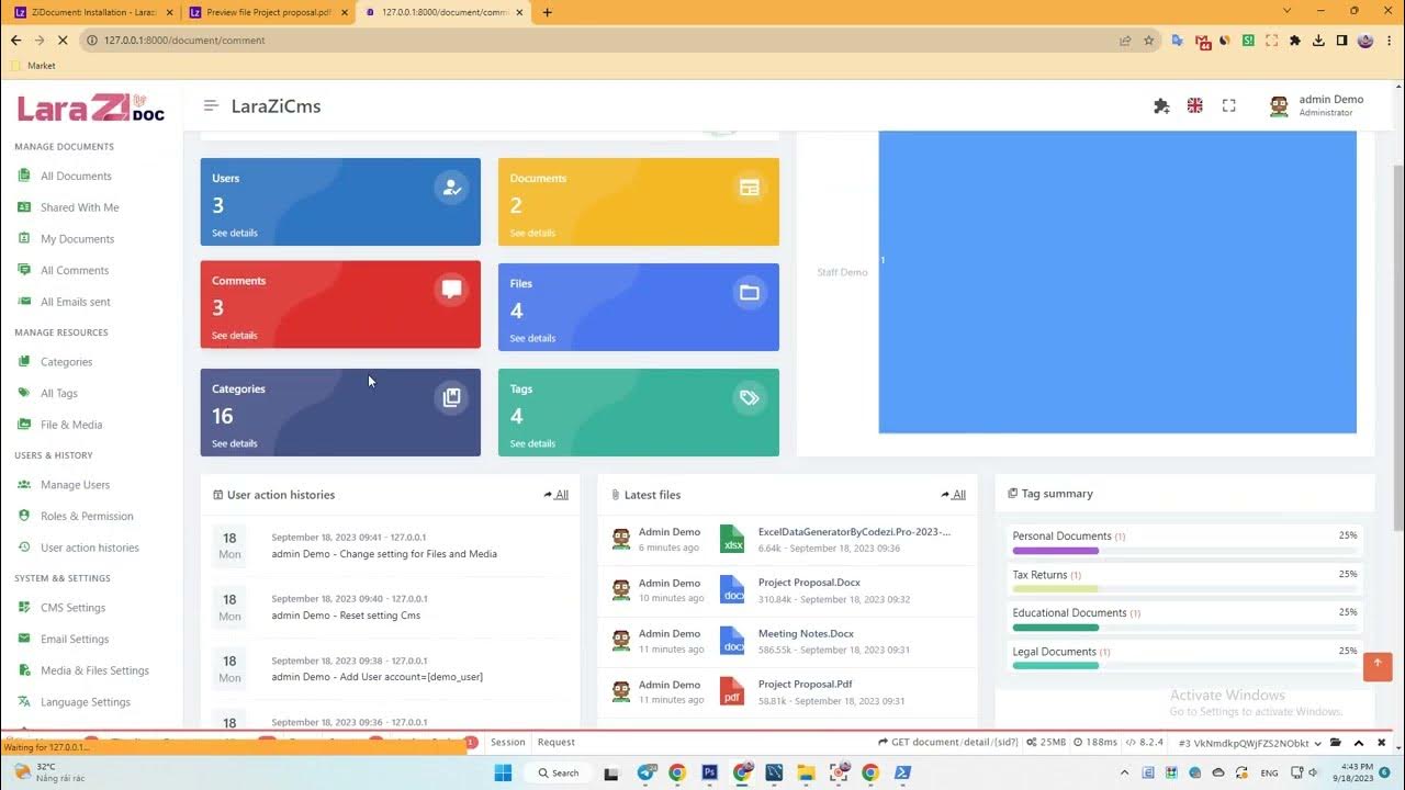 Demo Zi Document is a web-based document management system - YouTube