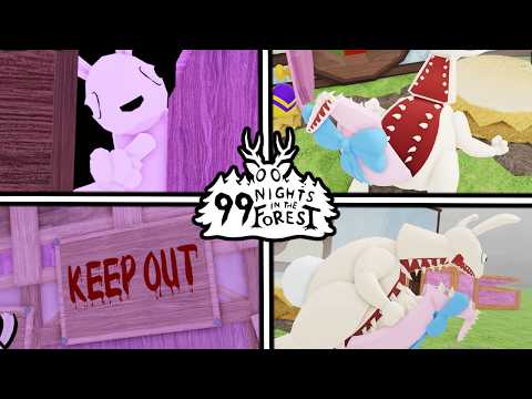 99 Nights in the Forest - EVIL Easter Bunny ALL Cutscenes + Special Egg | Roblox