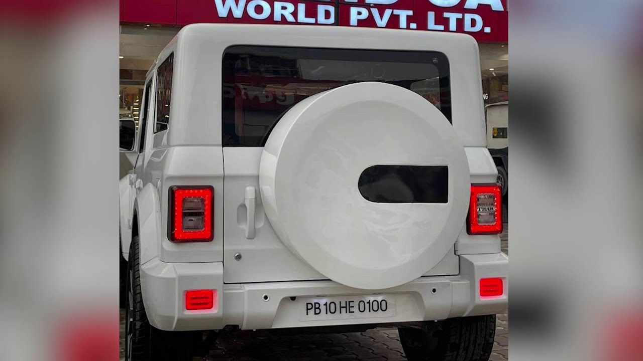 White Modified 2021 Mahindra Thar | Fully Customised interior - YouTube