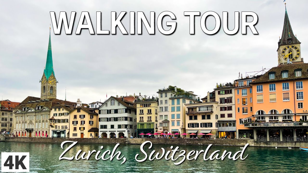 Walking Tour of Zurich, Switzerland | Lake Zurich | Ambient Street and ...