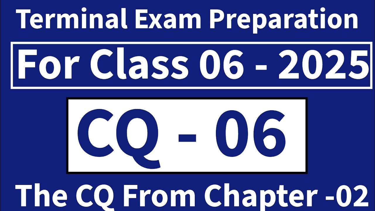 CQ 06 practice For Terminal Exam Preparation-2025 | Math For Class 06 ...