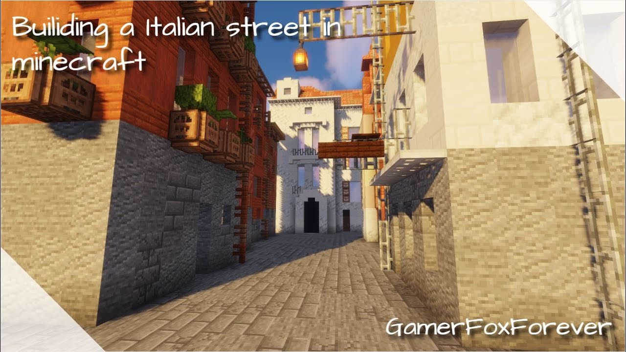 Building an Italian street in minecraft - YouTube