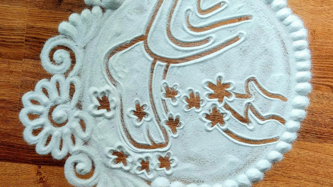 Teachers day special rangoli - YouTube