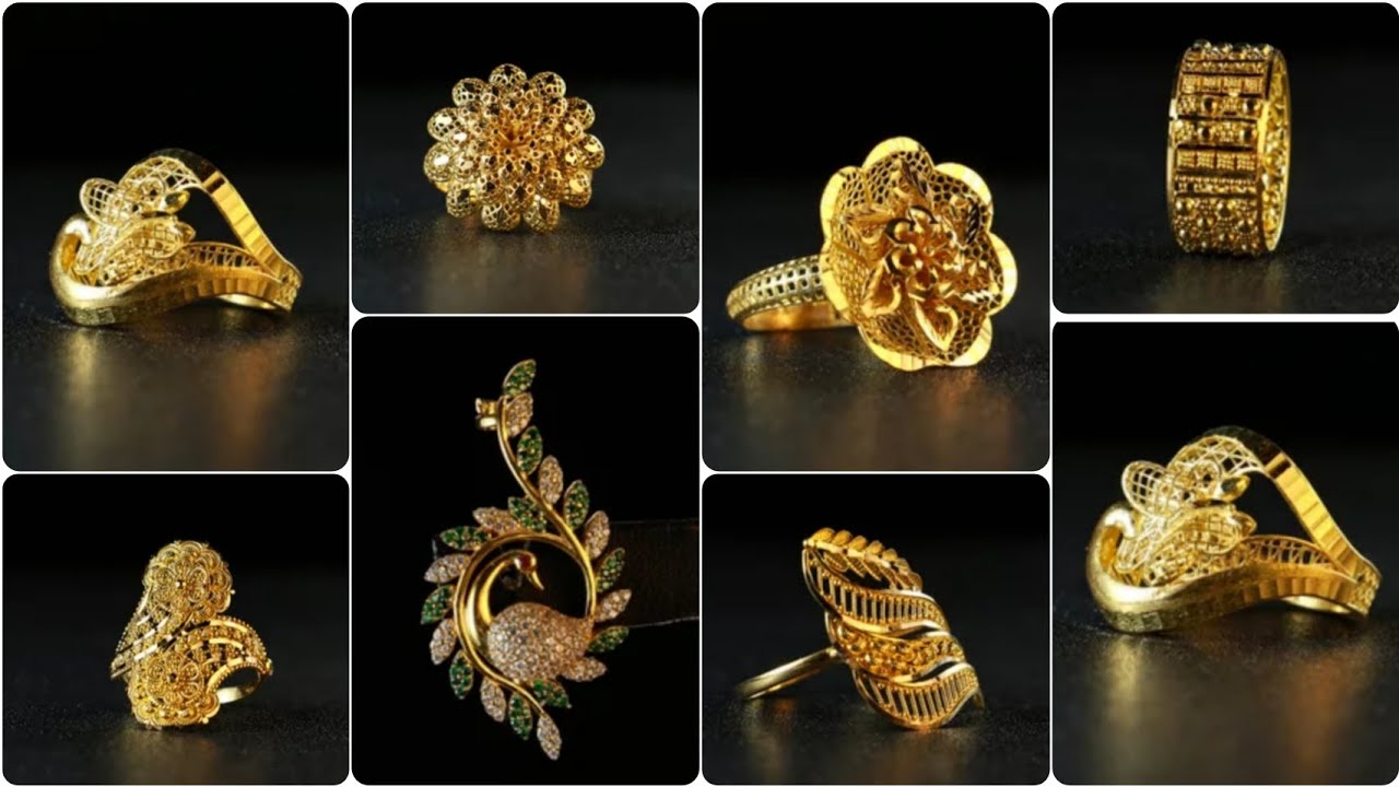 Gold Ring Design || Bridal Ring Design - YouTube