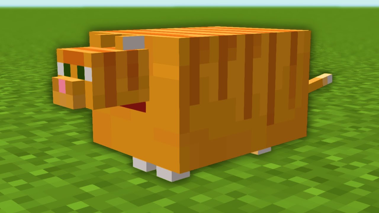 So I made Garfield in Minecraft... - YouTube