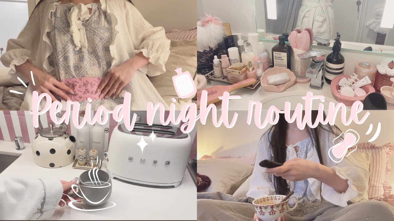 ☁️Period night routine🌙 It's that time of the month🧚🏻‍♀️ #selfcare # ...