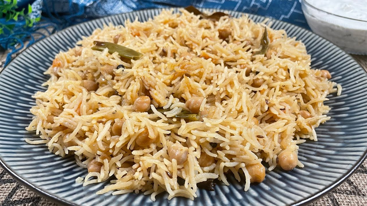 Chana Pulao Recipe • How To Make Pilau Rice • Channa Pulao Rice ...