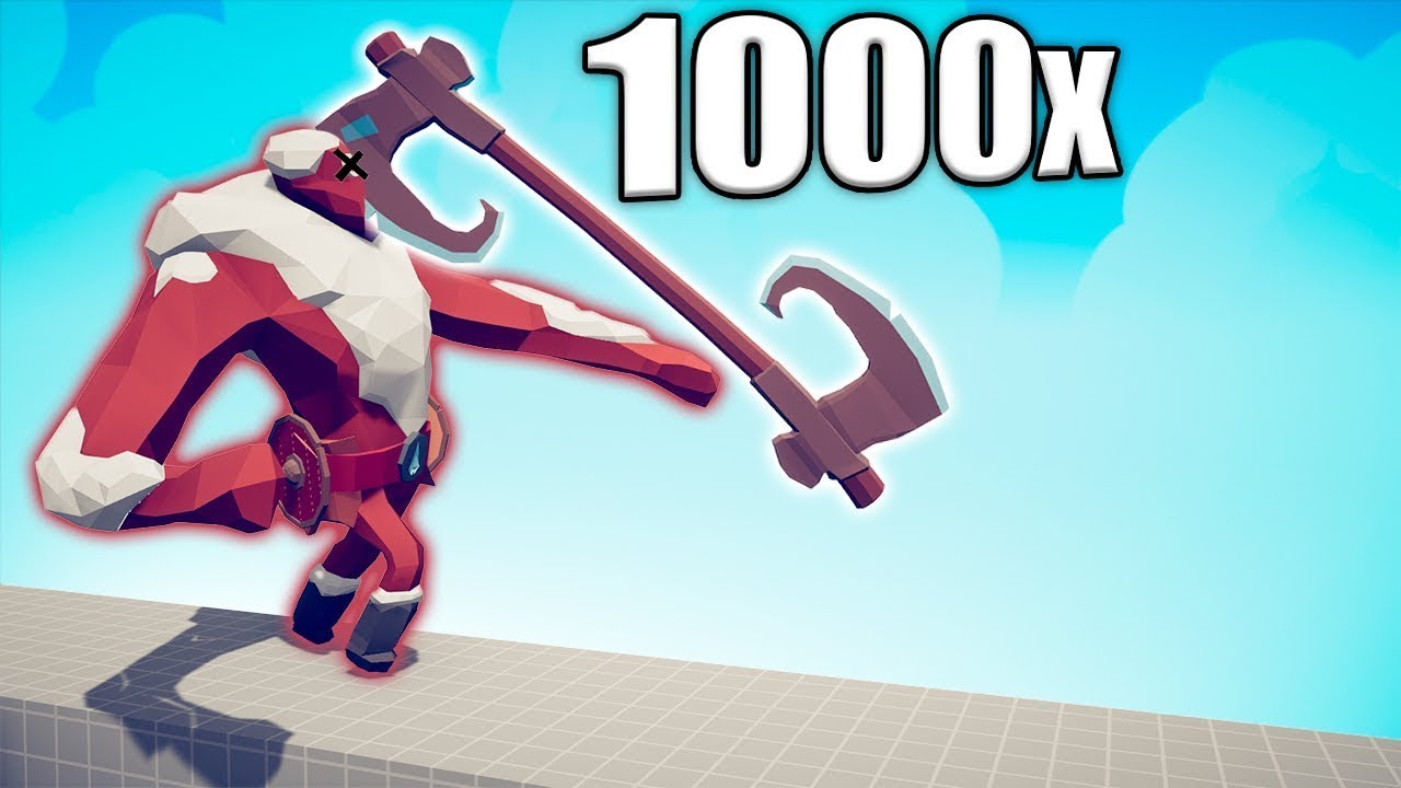 1000x OVERPOWERED AXE THROWER vs UNITS - TABS | Totally Accurate Battle ...