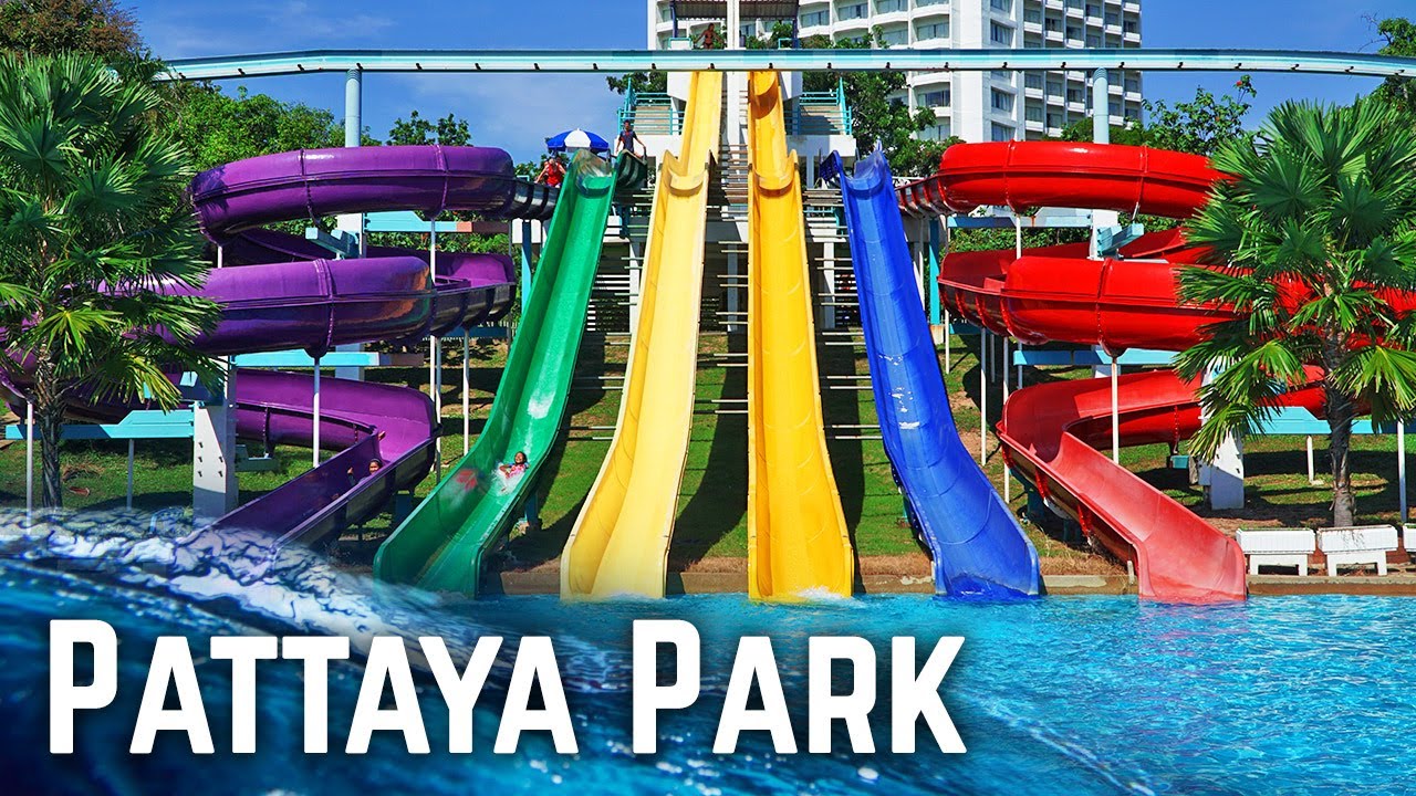 PAINFUL WATER SLIDES in Thailand - Pattaya Park Water Park - YouTube