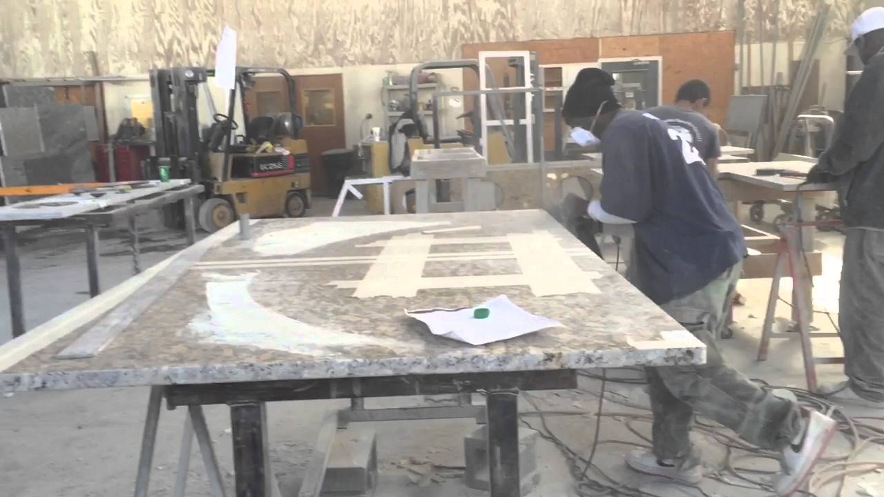 fabrication granite countertops - YouTube