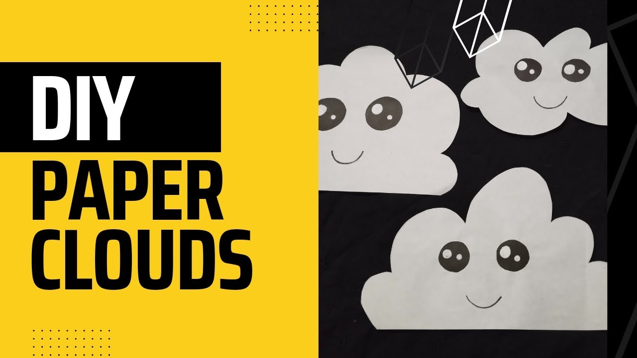 How to make paper clouds | DIY paper clouds | Easy paper clouds making - YouTube
